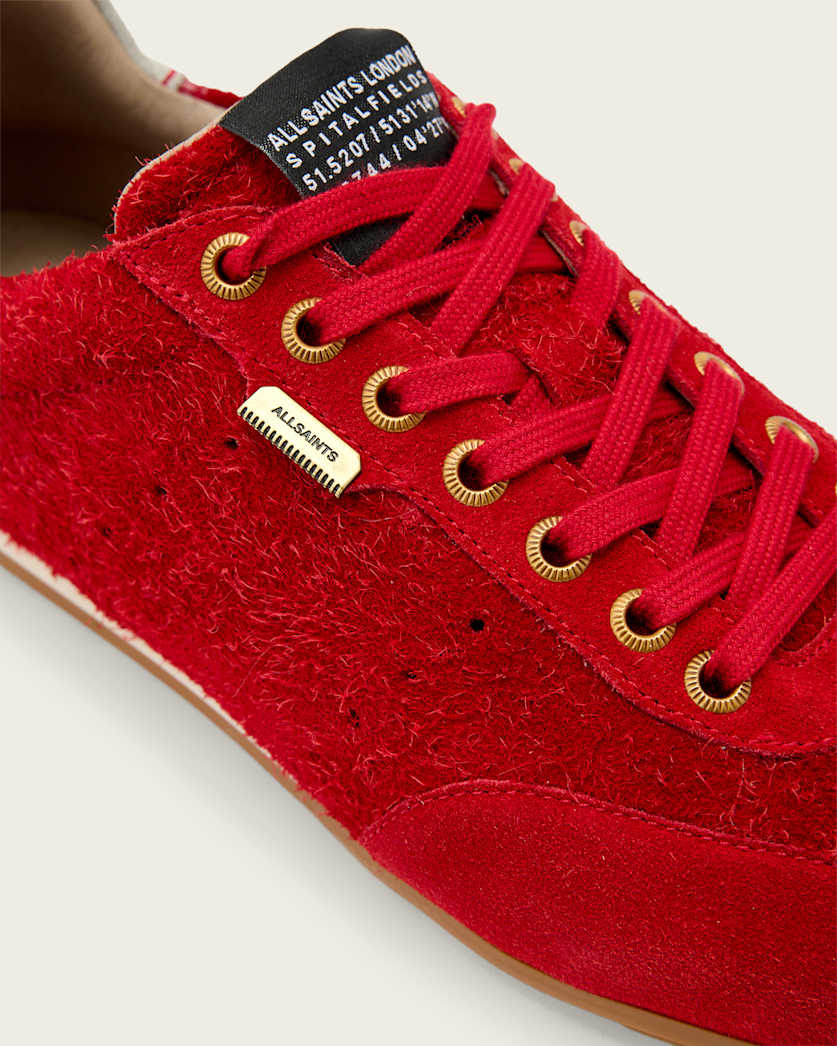 Liam Suede Trainers Red | ALLSAINTS FR